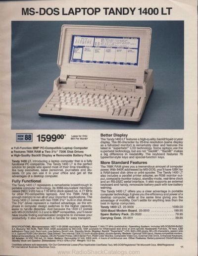 Tandy 1400LT - Lo-tech Wiki